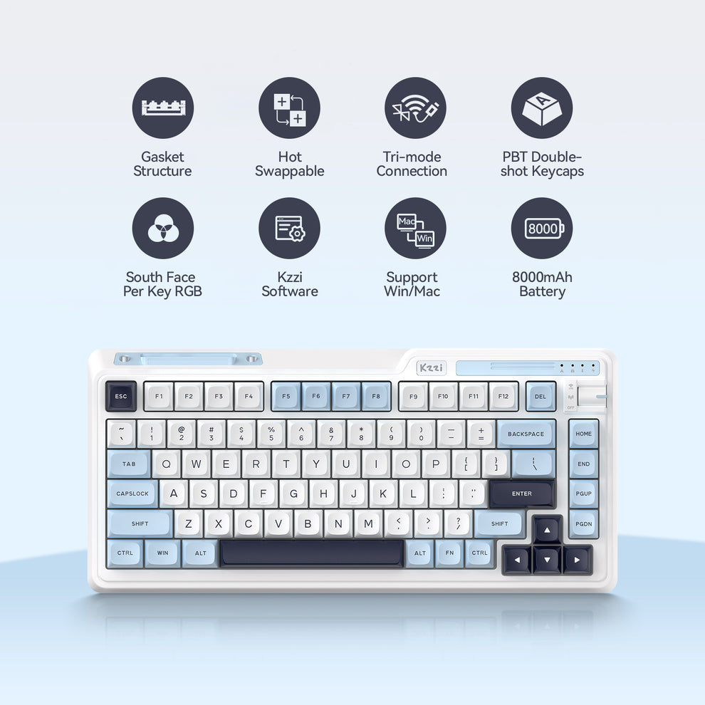 Kzzi K75v2 75% Keyboard for Gaming Office – Kzzi store