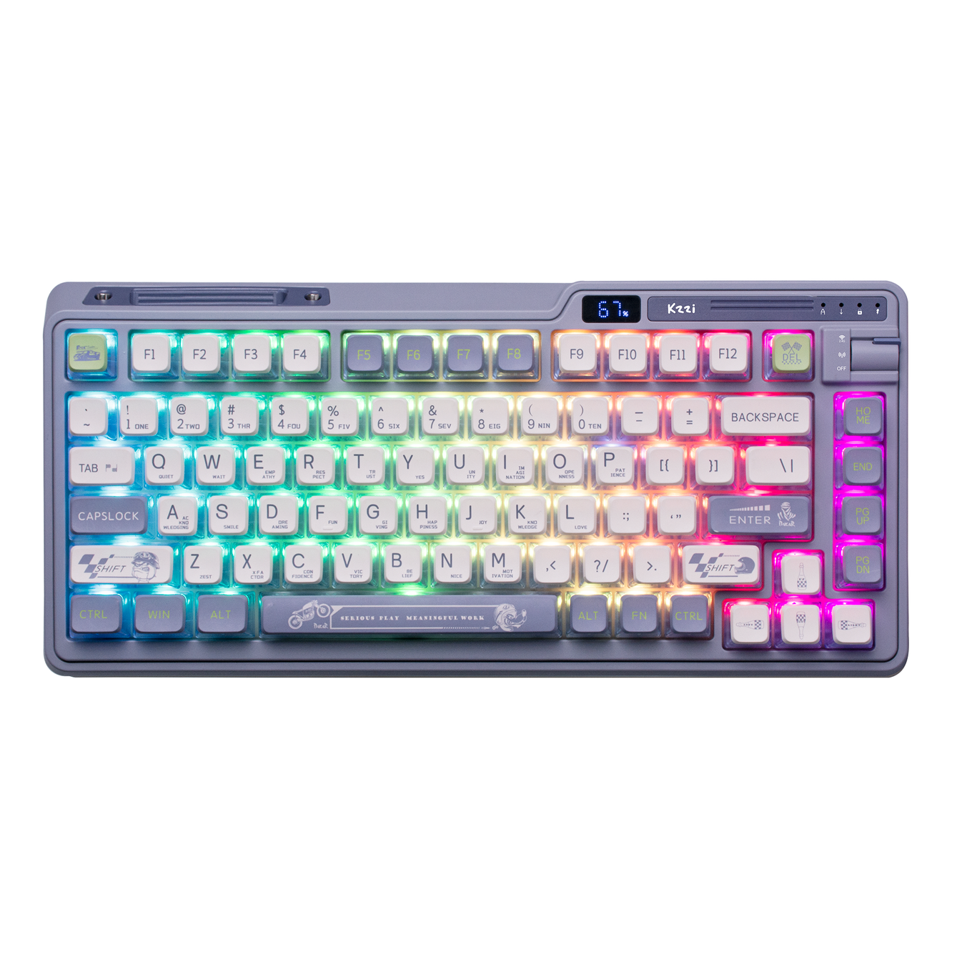 Kzzi k75 Dazzling Pudding Keycap Mechanical Keyboard – Kzzi store