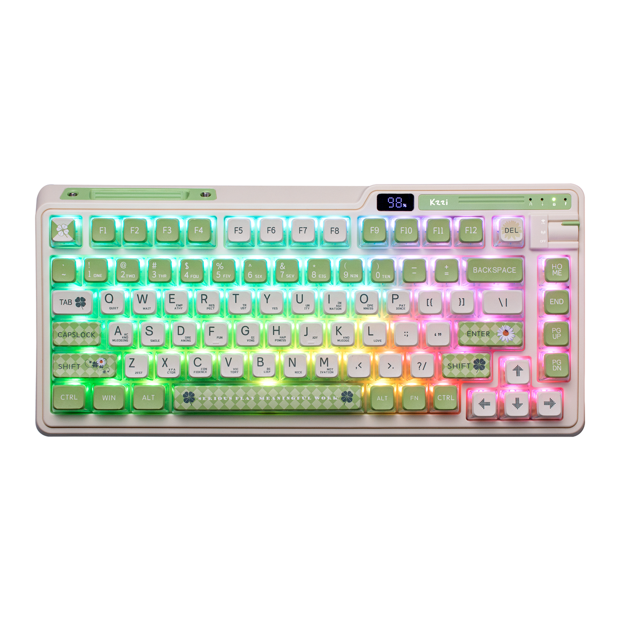 Kzzi k75 Dazzling Pudding Keycap Mechanical Keyboard – Kzzi store